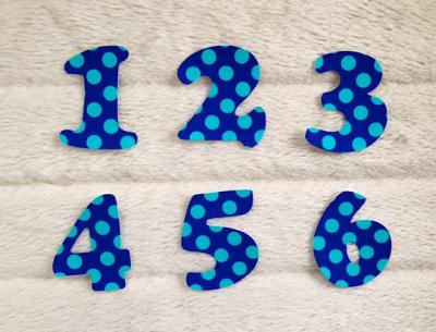 China OEM / ODM Embroidered Number Patches With Heat Cut Border 2D 3D Design for sale