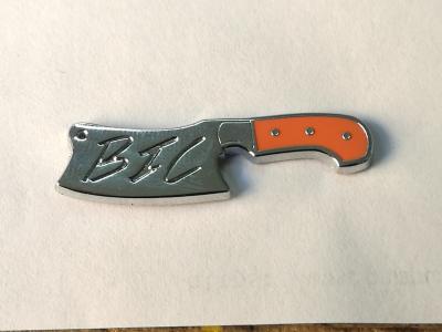 China Chrome Plating Hard Enamel Lapel Pins , Blade Shaped Vintage Lapel Pins for sale