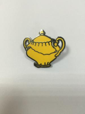 China Black Nickel Plating Enamel Lapel Pins Custom With One Butterfly Clutch for sale