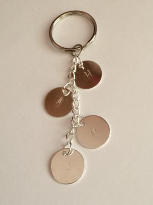 China Soft / Hard Enamel Metal Custom Made Keyrings Fashion With Stamp Letter for sale