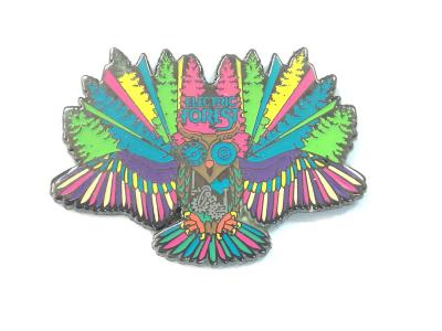 China Colorful Cute Hard Lapel Enamel Pins Animal Owl Shape For Business Gifts for sale