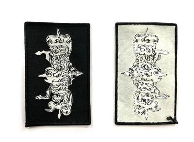China Eco - Friendly Cotton Custom Logo Embroidery Patches With Injection / Mold Pressing for sale