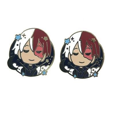 China Cartoon Theme Hard Enamel Badges / Die Struck Lapel Pins Customized Golden Plating for sale