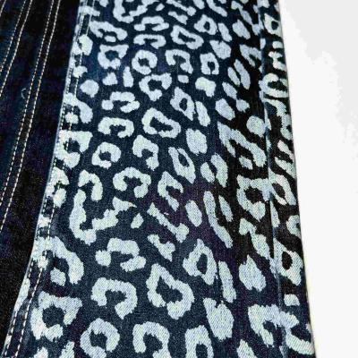 China TianSL Stretch Leopard Animal Printed Denim Fabric Yarn Dyed for sale