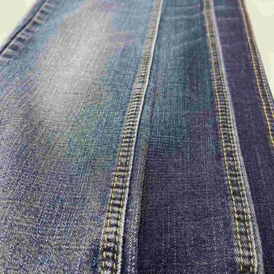 China Rek van de Katoenen van de Afwijkingscrosshatch Denimstof Zwaar Weft de Lont Diep Blauw Middelgroot Gewicht Te koop