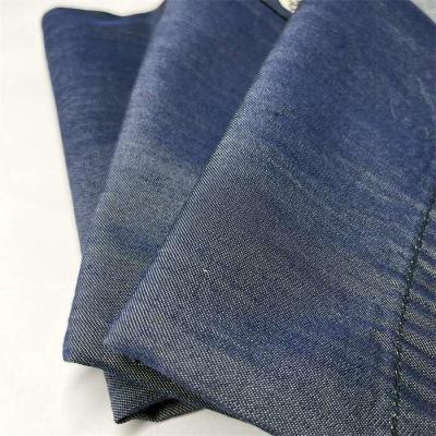 Cina Tessuto materiale del denim di Chambray Gracell Tencel del denim dell'indaco in vendita