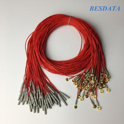 Cina Cavo a macchina di Elecrodes del connettore di elettroencefalogramma e cavo del morsetto a coccodrillo in vendita