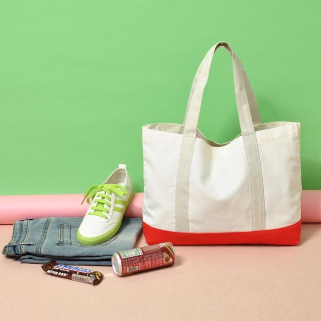 customized eco friendly calico canvas cotton tote bag