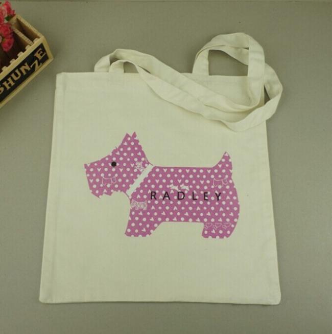 customized eco friendly calico canvas cotton tote bag