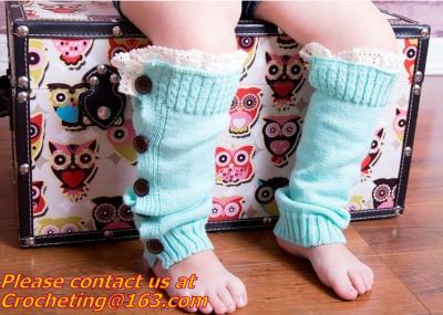 Chine Utilisation élevée de chaussettes de coton de genou de pied de Knit de crochet d'équilibre pour les réchauffeurs de jambe de femmes et la chaussette de botte à vendre