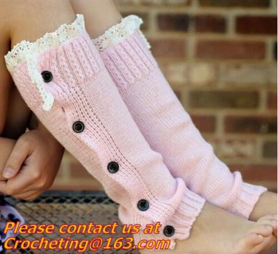 Chine Utilisation élevée de chaussettes de coton de genou de pied de Knit de crochet d'équilibre pour les réchauffeurs de jambe de femmes et la chaussette de botte à vendre