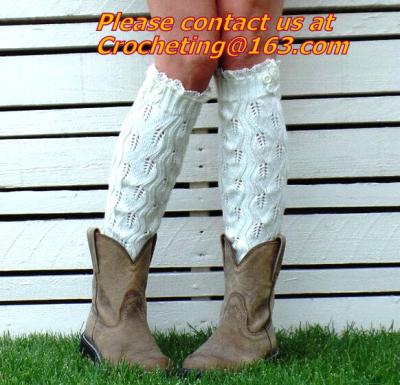 Chine Utilisation élevée de chaussettes de coton de genou de pied de Knit de crochet d'équilibre pour les réchauffeurs de jambe de femmes et la chaussette de botte à vendre