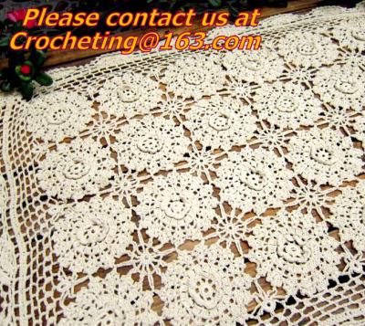 China Handmade cotton lace crochet table cloth table runner American Rural nostalgia sofa cloth for sale