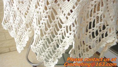 China Handmade cotton lace crochet table cloth table runner American Rural nostalgia sofa cloth for sale