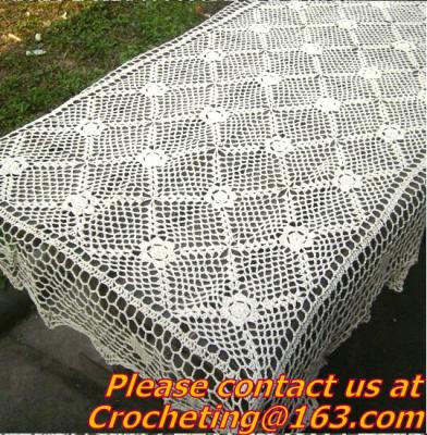 China Handmade cotton lace crochet table cloth table runner American Rural nostalgia sofa cloth for sale