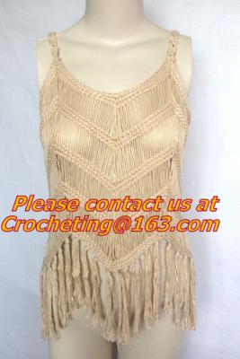 China women lace crop top/deep v neck halter top/spaghetti strap tank tops/lace colete croche/wh for sale