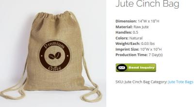 China Jute-Cotton Duffel Bags, Jute Slippers, Jute Conference Bags, Jute Packing Bags, Door Mats, Kraft Paper Bags, Non Woven for sale