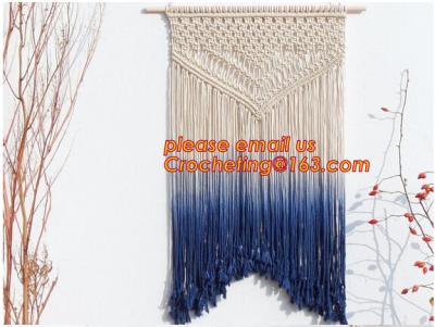 China MACRAME FOLDABLE SCREEN, MACRAME WALL HANGING, PLANT HOLDER , CURTAINS, TEA COASTER Macrame Wall Art Hanging Tapestry We for sale