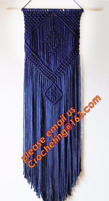 China MACRAME FOLDABLE SCREEN, MACRAME WALL HANGING, PLANT HOLDER , CURTAINS, TEA COASTER Macrame Wall Art Hanging Tapestry We for sale