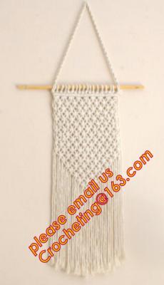 China MACRAME TABLE RUNNER, MACRAME LAMP SHADE, MACRAME DOOR CURTAIN, MACRAME YOGA BAG for sale