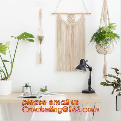 China MACRAME FOLDABLE SCREEN, MACRAME WALL HANGING, MACRAME WALL HANGING, MACRAME PLANT HOLDER for sale