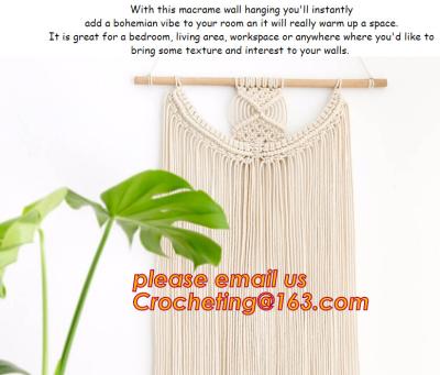 China MACRAME FOLDABLE SCREEN, MACRAME WALL HANGING, MACRAME WALL HANGING, MACRAME PLANT HOLDER for sale