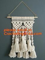 China MACRAME FOLDABLE SCREEN, MACRAME WALL HANGING, MACRAME WALL HANGING, MACRAME PLANT HOLDER for sale