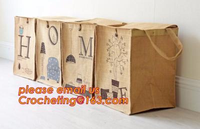 Chine Custom-built hot sale jute clothes store receive cube storage basket, jute dirty clothes cube storage basket à vendre