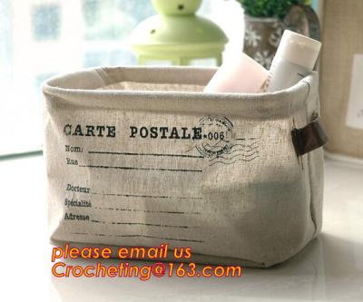China dirty clothes storage flower printed canvas folding basket ,laundry basket, Handicrafts clothes hamper/laundry basket for sale