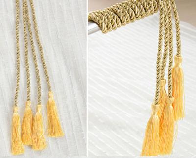 China 9cm polyester tassel with cord for curtain garments polyester Handmade decoration tassel, for sale