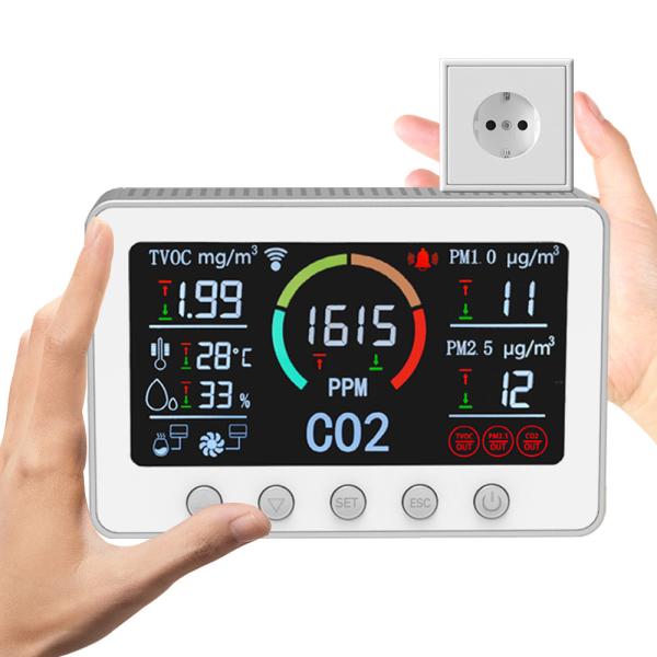 Seamless Smart Air Monitor TVOCs Co2 Detector IAQ Controller