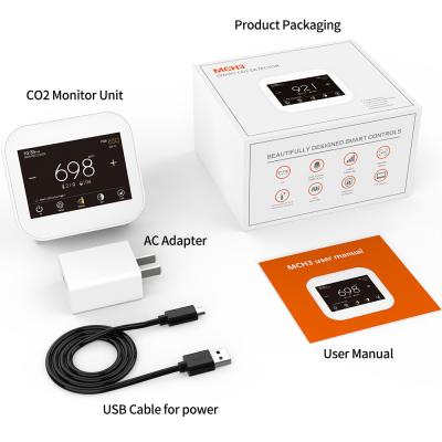 China Commercial Co2 Air Quality Meter Monitor Wifi Realtime Tracking Touchscreen for sale