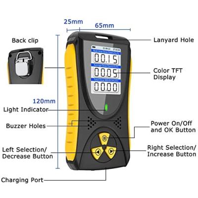 China Pollution Nuclear Radiation Sensor Portable Dosimeter Geiger Counter For Home Laboratory for sale