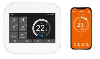 China Smart WiFi Thermostat Heating Water Floor Heating Electric Floor Heating Wall-Mounted Boiler Thermostat for sale