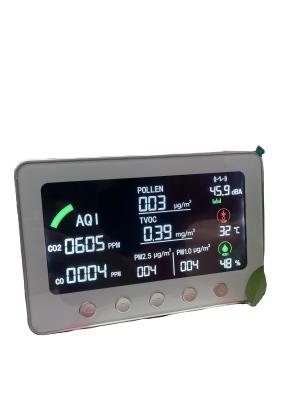 중국 스마트 와이파이 IAQ 모니터 다중 매개변수 공기질 모니터, TVOC PM1.0/2.5 CO CO2 포함, 가정, 사무실 및 실내 공간용 판매용