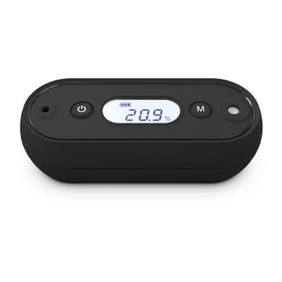 China Detector de gas de oxígeno portátil de alta precisión. Batería de 9 V, pantalla LCD y registrador de datos con alarma de luz para actividades al aire libre. en venta