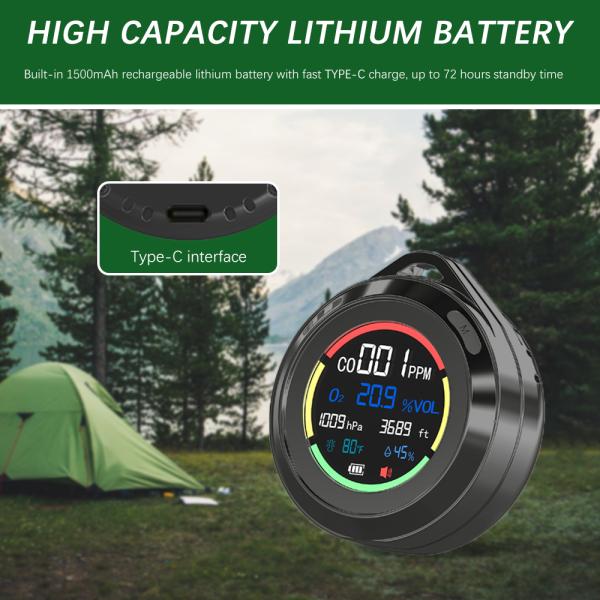 Quality PT08 Portable Carbon Monoxide (CO) Alarm | 300-1100hPa Air Pressure Range, for sale
