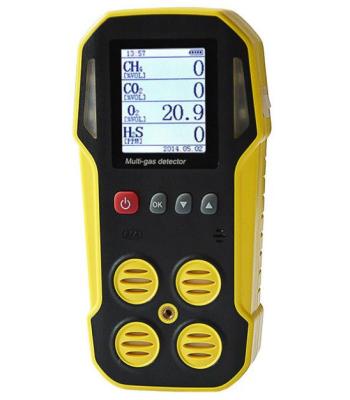 China Multi-Gas Portable Detector with Data Logger - CH4/CO2/H2S/O2 Gas Analyzer for for sale