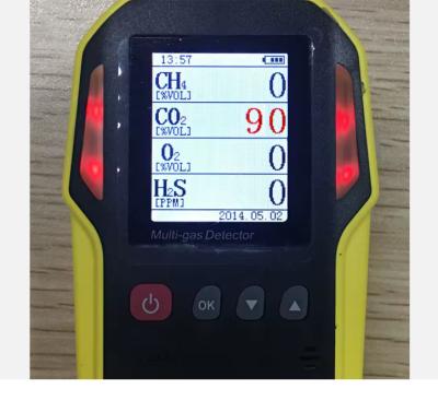 China Multi-Gas Portable Detector with Data Logger - CH4/CO2/H2S/O2 Gas Analyzer for for sale