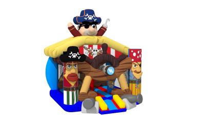 Cina Nuova casa di rimbalzo gonfiabile per bambini in PVC 5x5x5m a tema pirata con stampa digitale in vendita