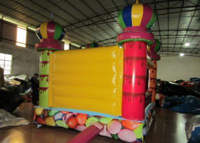 China Small inflatable bouncer with net around / inflatable ball pool bouncer colourful inflatable mini balloon jumping house for sale
