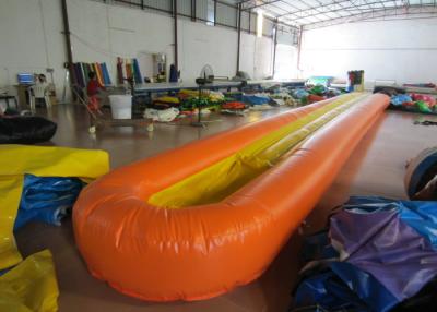 China Inflatable Water Playground , Long Stripes Inflatable Single Water Slide 12 X 1.6m for sale
