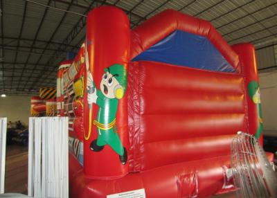 China Inflatable fire truck shape jumping Classic inflatable fire engine square shape inflatable fire engine bouncer for sale