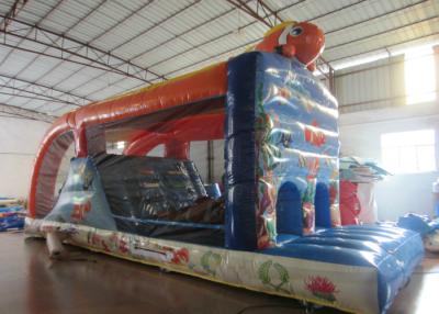 China Kindergarten Baby Clownfish Inflatable Assault Course , Waterproof Bouncy Obstacle Course for sale