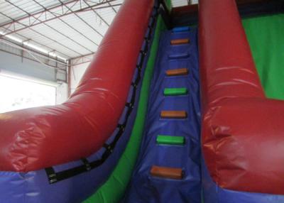 China Dark Green Large Commercial Inflatable Water Slides / Bounce House With Slide for sale