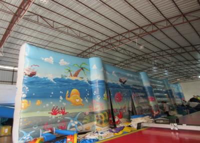 China Digital Paintingbounce House Indoor Playground , Undersea World Blow Up Playhouse for sale