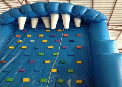 Cina Blue Rock Climbing Bounce House 6 x 4m Commerciale Scala gonfiabile in vendita