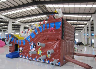 Cina Casa gonfiabile di salto della barca del pirata della grande dei bambini di pirata della nave di resistenza al fuoco pittura digitale gonfiabile all'aperto del PVC in vendita