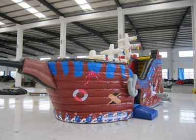 Cina Casa gonfiabile di salto della barca del pirata della grande dei bambini di pirata della nave di resistenza al fuoco pittura digitale gonfiabile all'aperto del PVC in vendita