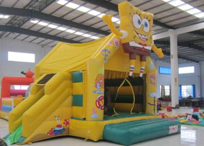 China Lovely inflatable spongebob bouncer castle cute hot sale inflatable spongebob jump house with slide for sale
